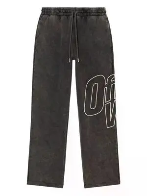 Off-white Printed Sport Bottoms For Men