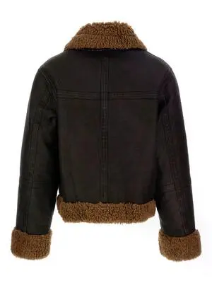 STAND STUDIO Shearling-trimmed Faux-fur Jacket - Brown