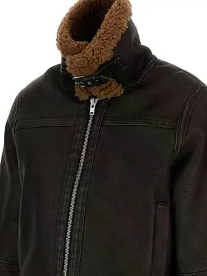 STAND STUDIO Shearling-trimmed Faux-fur Jacket - Brown