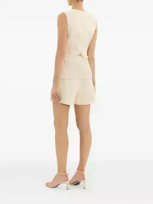 Rebecca Vallance Buttoned Sleeveless Vest - Neutrals