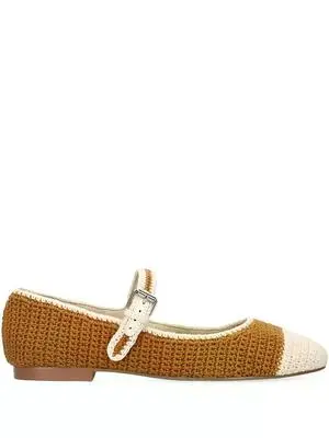 BIBI LOU Crochet Strap Ballerina Flats