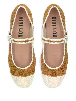 BIBI LOU Crochet Strap Ballerina Flats