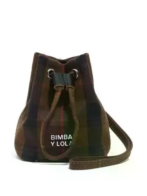 Bimba Y Lola Checked Makeup Bag