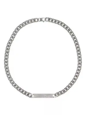 MAISON MARGIELA Chain Plaque Necklace - Silver