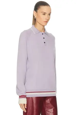 AMIYA Ivy Polo Sweater - Lilac
