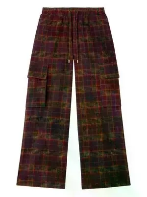 Palm Angels Checked Cargo Trousers