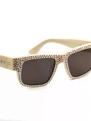 Marni Rectangle Sunglasses With Swarovski Embellishments