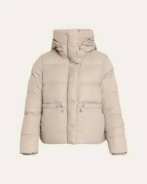 Canada Goose Hooded Down Puffer Jacket - Limestone