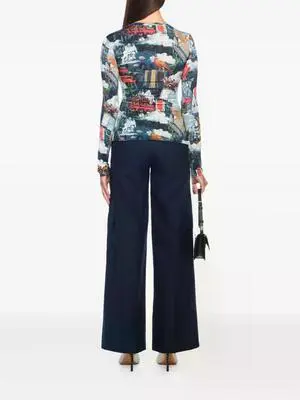Off-White Printed Long-sleeve Top