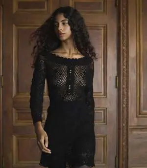 DÔEN Hyacinthe Crochet Mini Dress
