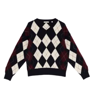 DÔEN Cashmere Argyle Sweater