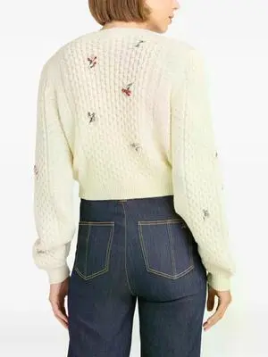 Cinq À Sept Floral-embroidered Cardigan