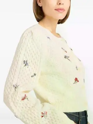 Cinq À Sept Floral-embroidered Cardigan