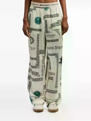 Palm Angels Dollar-print Pajama Pants - Neutrals