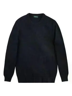 ZANONE Crew-neck Cotton Sweater - Blue