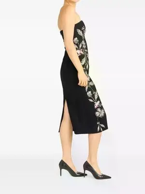 Cinq À Sept Niles Floral Strapless Midi Dress
