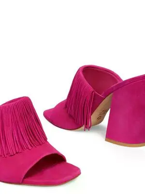 STUART WEITZMAN 100mm Tia Fringed Heeled Sandals