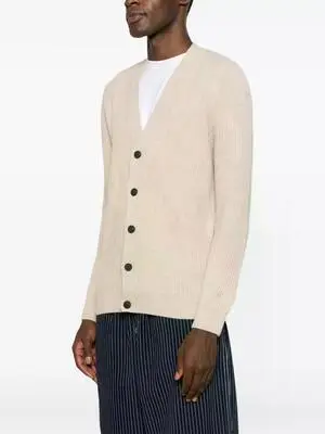 MC2 SAINT BARTH V-neck Wool Cardigan - Neutrals