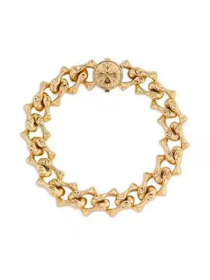 Emanuele Bicocchi Sharp Chain Logo Bracelet - Gold