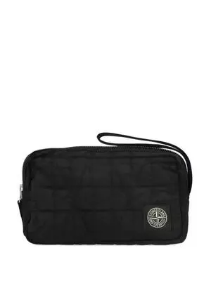 Stone Island Quilted Zip-fastening Pouch - Black