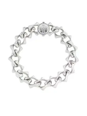 Emanuele Bicocchi Sharp Chain Logo Bracelet - Silver