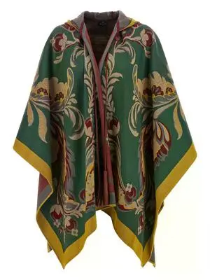 Etro Floral Paisley Hooded Cape