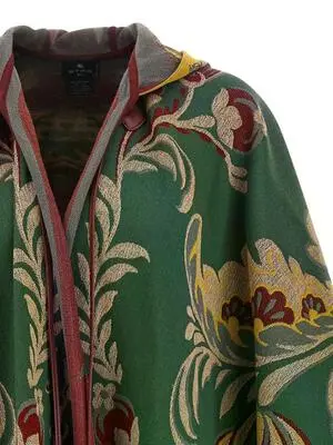 Etro Floral Paisley Hooded Cape