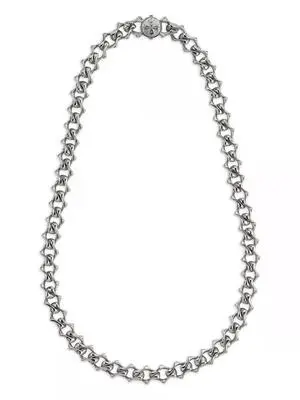 Emanuele Bicocchi Sharp Chain Logo Necklace
