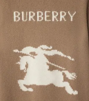 Burberry Wool-cashmere Logo Sweater - Beige