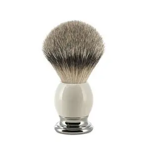 MUHLE Sophist Porcelain & Chrome Silvertip Badger Shaving Brush - One-color