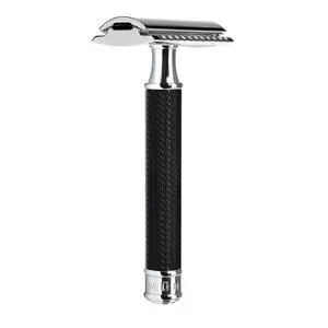 MUHLE Traditional Chrome Safety Razor Closed Comb - Black/chrome