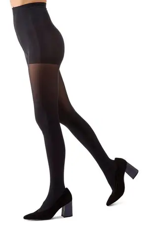 MEMOI Perfectly Opaque Control Top Tights - Navy