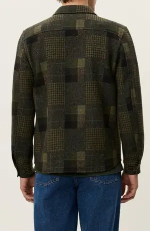 LES DEUX Kody Patchwork Wool Overshirt