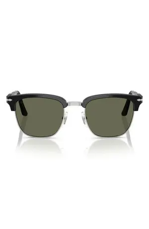 Persol Polarized Square Sunglasses - Black/polar Green