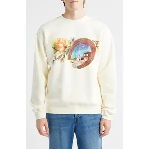ONE OF THESE DAYS Cotton Graphic Sweatshirt - Bone