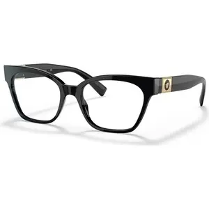 Versace 53mm Cat Eye Optical Glasses - Black