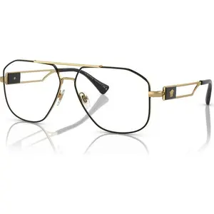 Versace 59mm Pilot Optical Glasses - Black