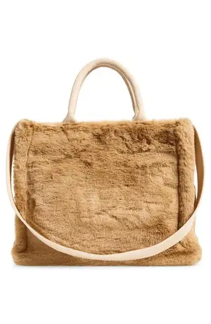 Marni Faux Fur Basket Handbag