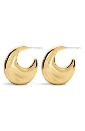 LUV AJ Mercury Disc Hoop Earrings - Gold