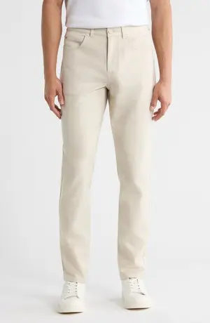 Mizzen+main Mayfield Slim Fit Five-pocket Twill Pants - Oat