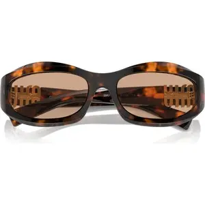 Miu Miu 61mm Oval Sunglasses - Blond Hav
