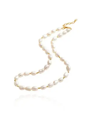 CLASSICHARMS Mera Baroque Freshwater Pearl Beaded Necklace - Gold