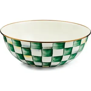 MACKENZIE-CHILDS Check Extra Large Everyday Bowl - Emerald