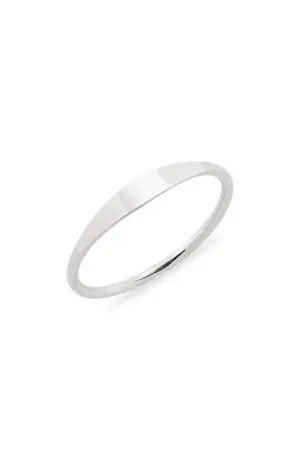 NASHELLE Slim Signet Ring Sterling Silver