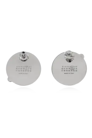 MAISON MARGIELA Round Earrings With Engraved Logo