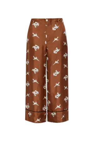 Marni Printed Silk Trousers