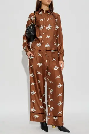 Marni Printed Silk Trousers