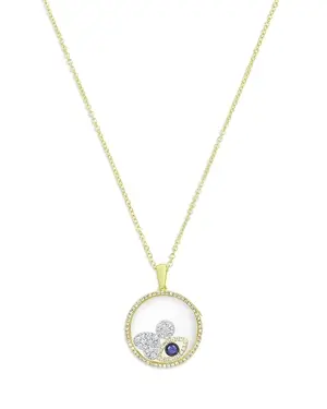 Meira T 14k Gold Shaker Pendant Necklace With Sapphire And Diamond - Gold/white