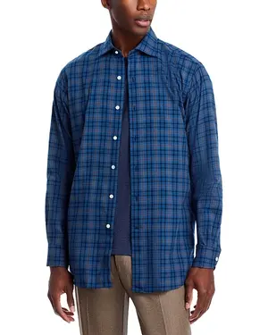 Peter Millar Bar Harbor Performance Flannel Sport Shirt