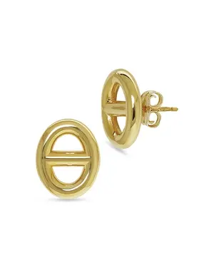 Bloomingdale'S Mariner Link Stud Earrings - Gold